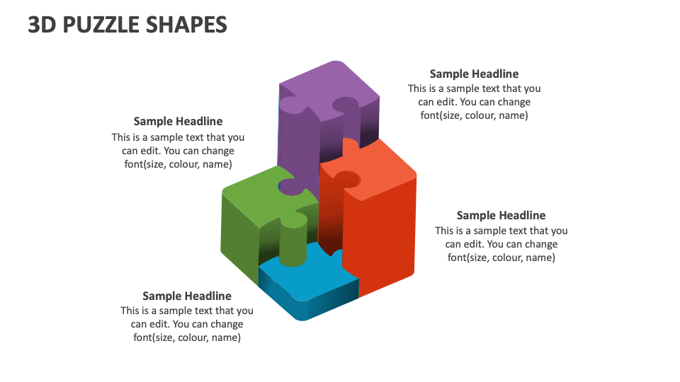 3D Puzzle Shapes PowerPoint and Google Slides Template - PPT Slides