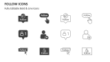Follow Icons for PowerPoint and Google Slides - PPT Slides