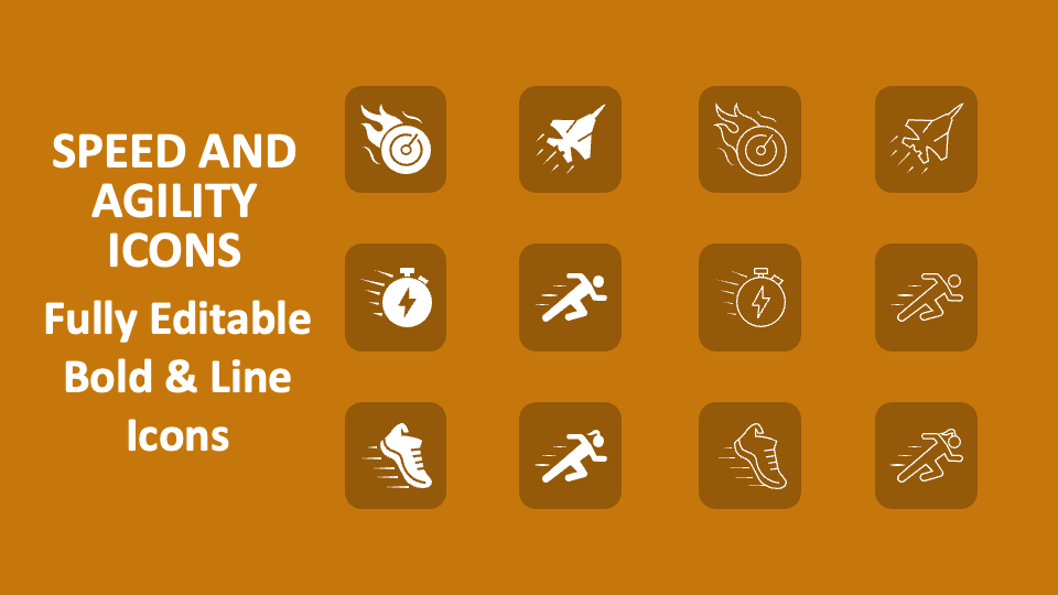 Speed And Agility Icons for PowerPoint and Google Slides - PPT Slides