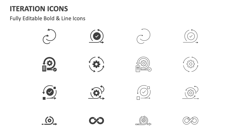 Iteration Icons for Google Slides and PowerPoint