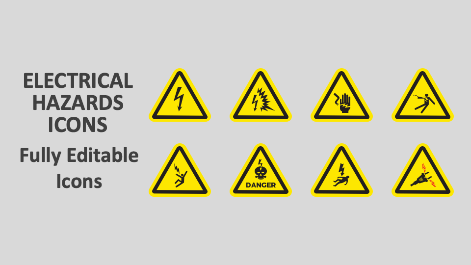 Electrical Hazards Icons for Google Slides and PowerPoint