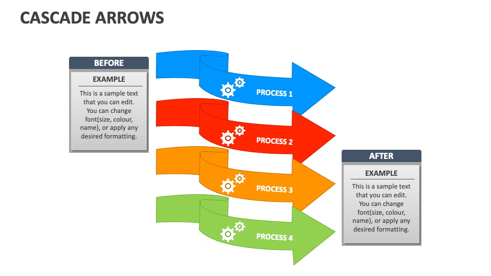 Cascade Arrows for PowerPoint and Google Slides - PPT Slides