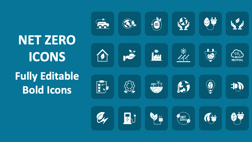 Net Zero Icons for Google Slides and PowerPoint