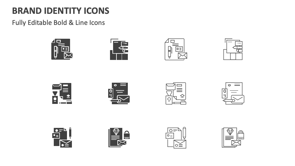 Brand Identity Icons for PowerPoint and Google Slides - PPT Slides