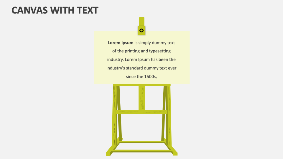 Canvas with Text PowerPoint and Google Slides Template - PPT Slides