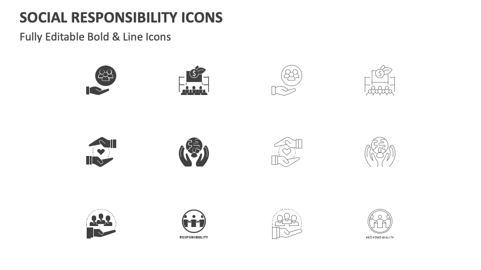 Social Responsibility Icons for Google Slides and PowerPoint