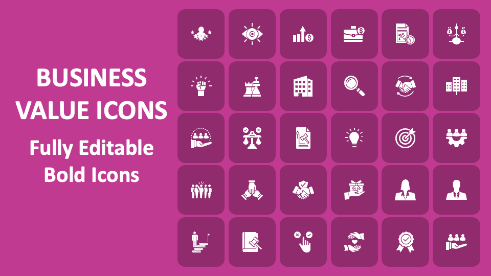 Business Value Icons for Google Slides and PowerPoint