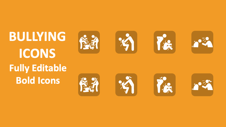 Bullying Icons for Google Slides and PowerPoint