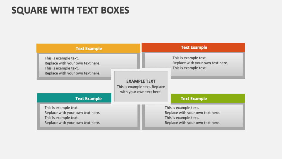 Square with Text Boxes Template for PowerPoint and Google Slides - PPT ...