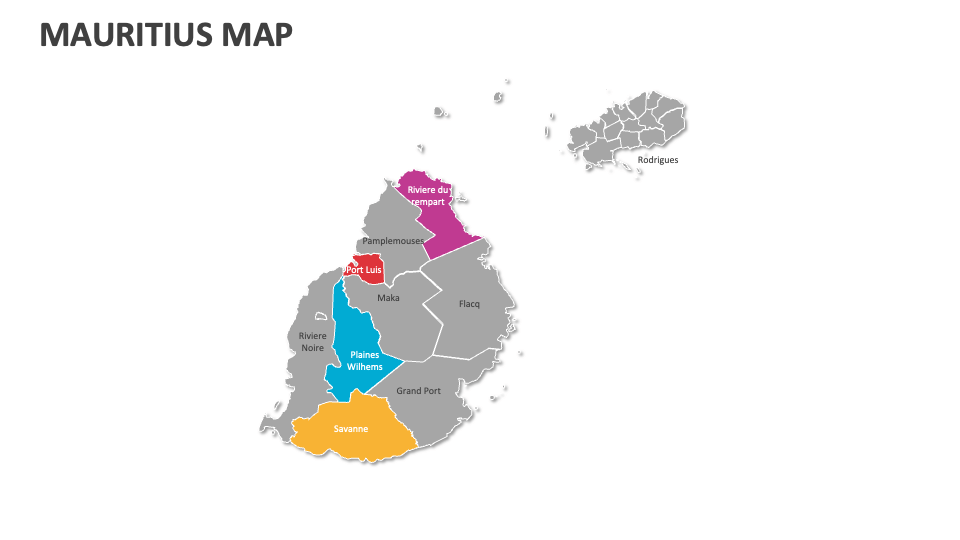 Mauritius Map for Google Slides and PowerPoint - PPT Slides