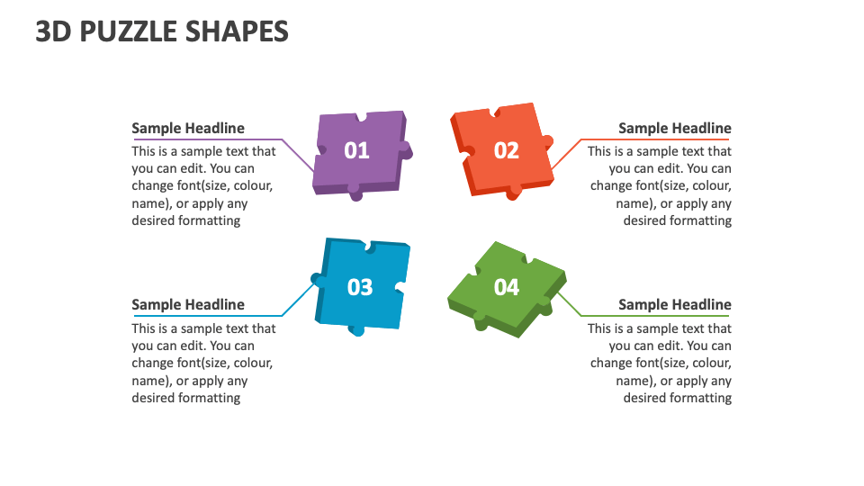 3D Puzzle Shapes PowerPoint and Google Slides Template - PPT Slides
