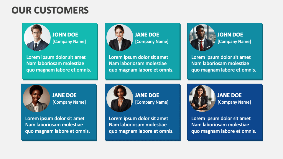 Our Customers Template for Google Slides and PowerPoint - PPT Slides
