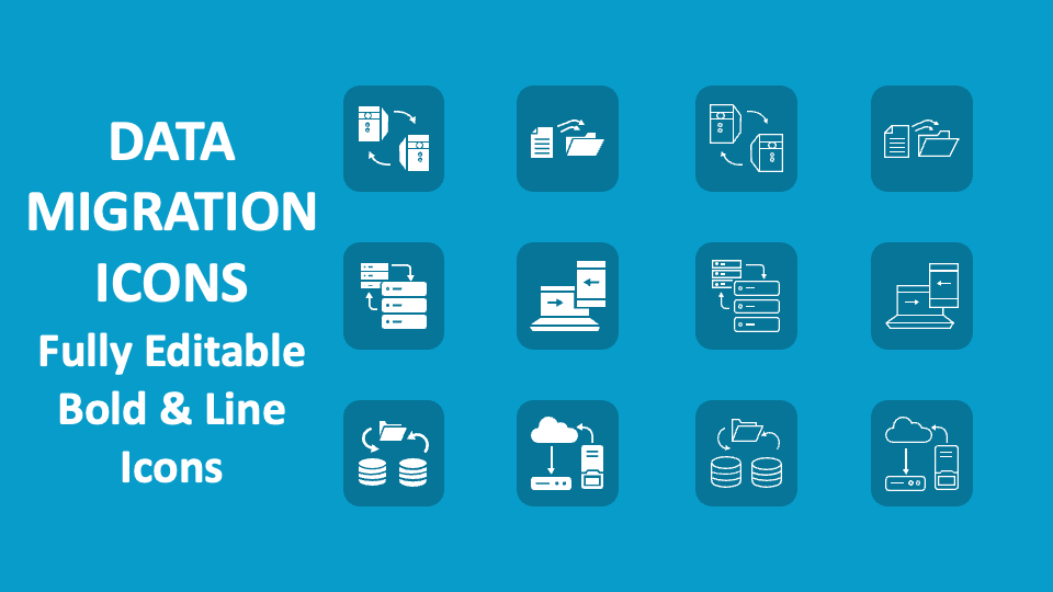 Data Migration Icons for Google Slides and PowerPoint