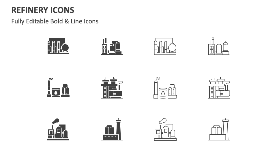 Refinery Icons for PowerPoint and Google Slides - PPT Slides