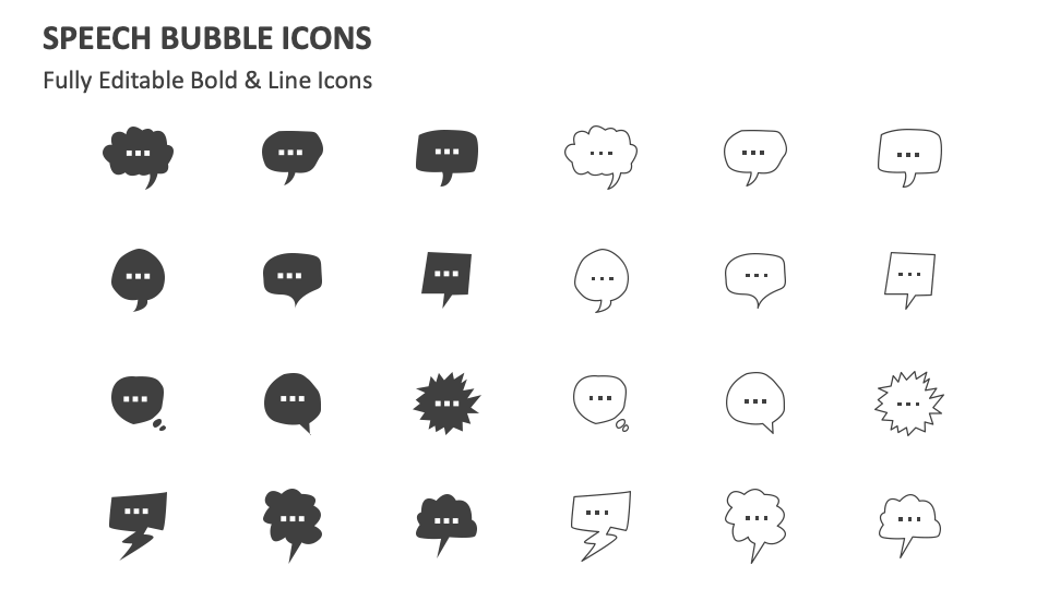 Speech Bubble Icons for Google Slides and PowerPoint