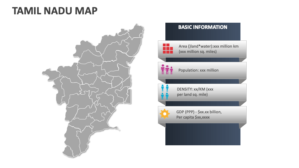 Tamil Nadu Map for Google Slides and PowerPoint - PPT Slides