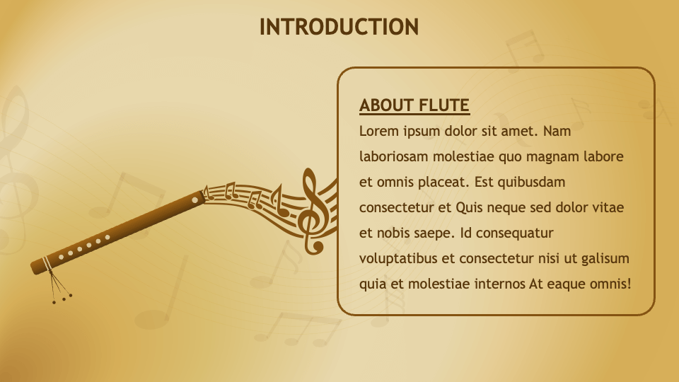 Free Flute Theme for PowerPoint and Google Slides - PPT Slides