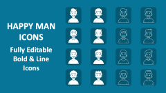 Happy Man Icons for PowerPoint and Google Slides - PPT Slides