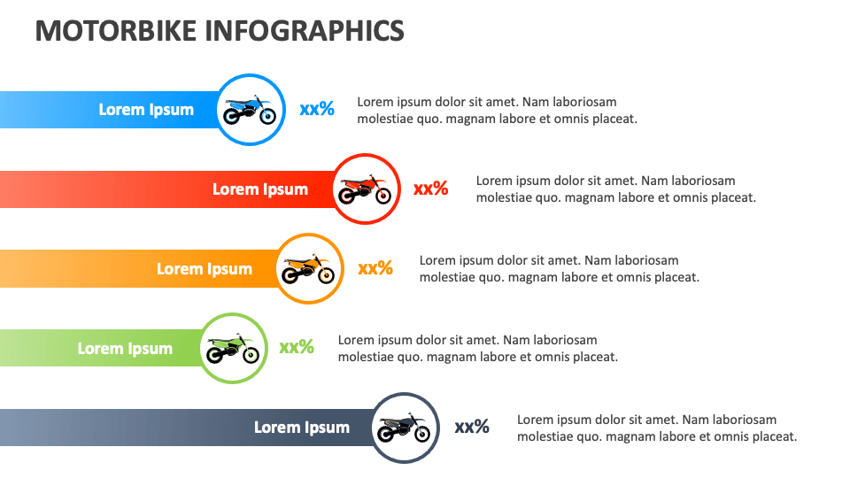 Motorbike Infographics for Google Slides and PowerPoint - PPT Slides