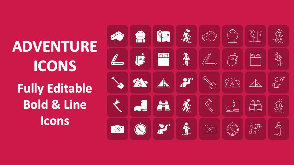 Adventure Icons for PowerPoint and Google Slides - PPT Slides
