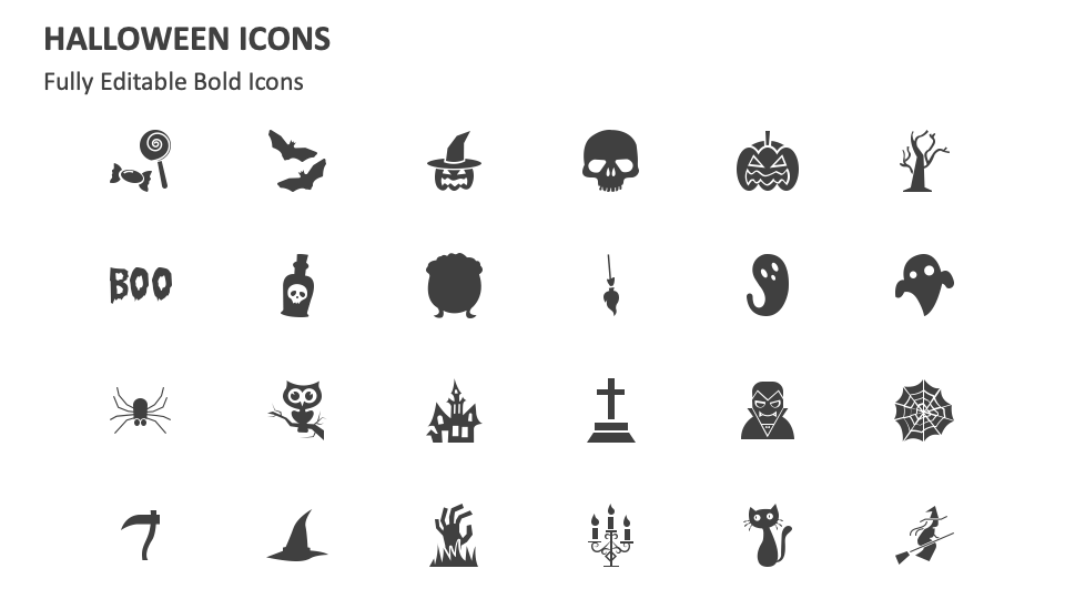 Halloween Icons for PowerPoint and Google Slides - PPT Slides