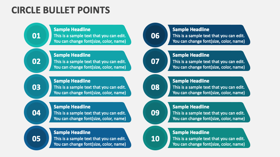Circle Bullet Points PowerPoint and Google Slides Template - PPT Slides