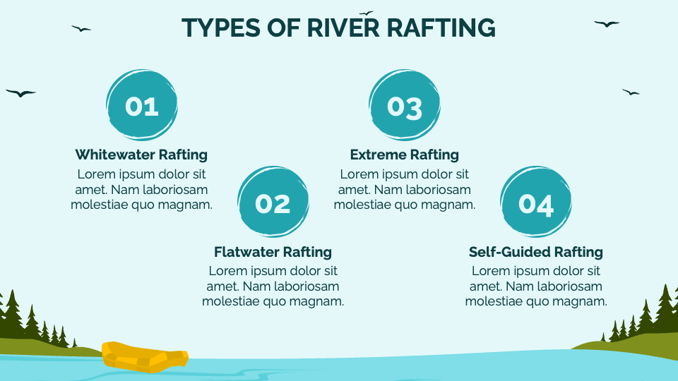 Free River Rafting Presentation Theme for Google Slides and PowerPoint