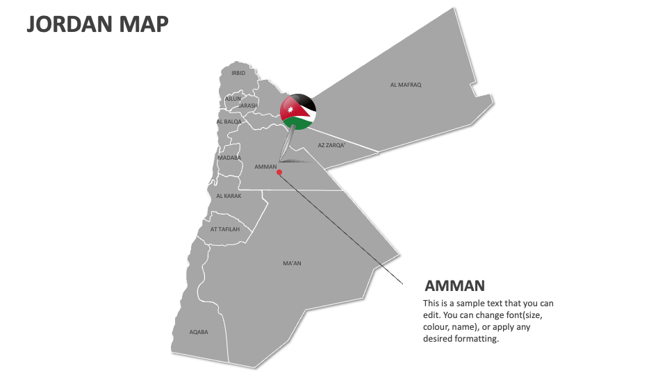 Jordan map for Google Slides and PowerPoint - PPT Slides