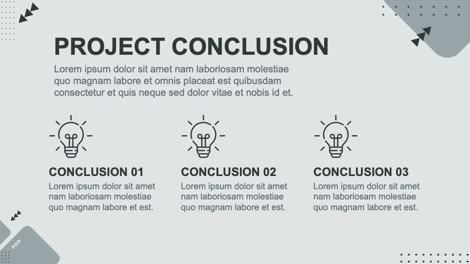 Project Conclusion Template for Google Slides and PowerPoint - PPT Slides