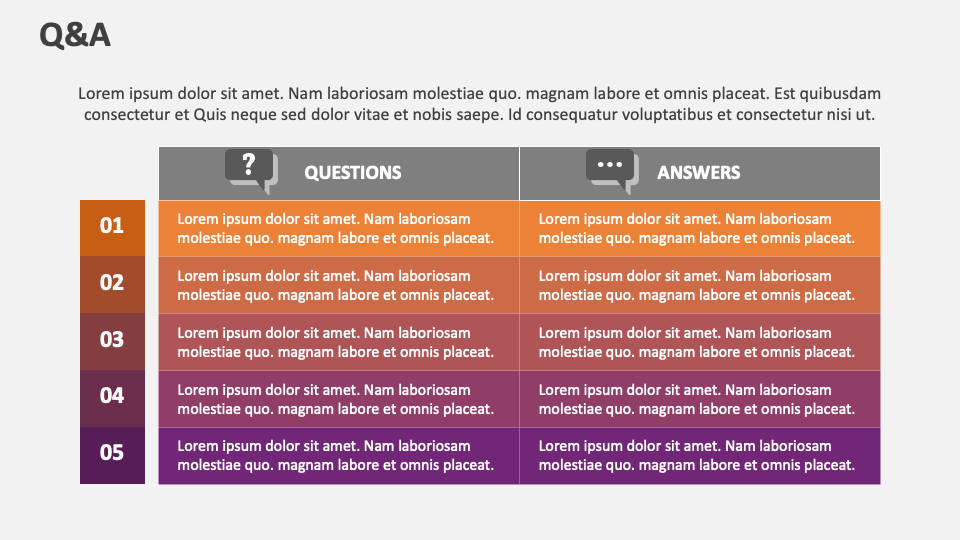 Q&A Slides for Google Slides and PowerPoint - PPT Slides