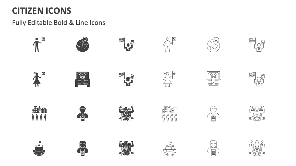 Citizen Icons for Google Slides and PowerPoint