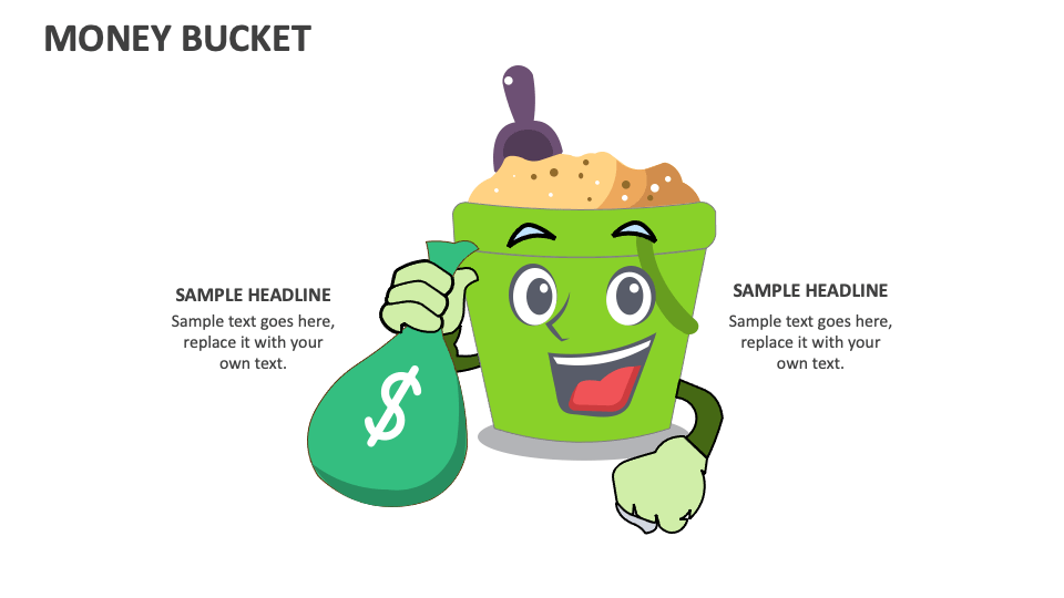 Money Bucket PowerPoint and Google Slides Template - PPT Slides