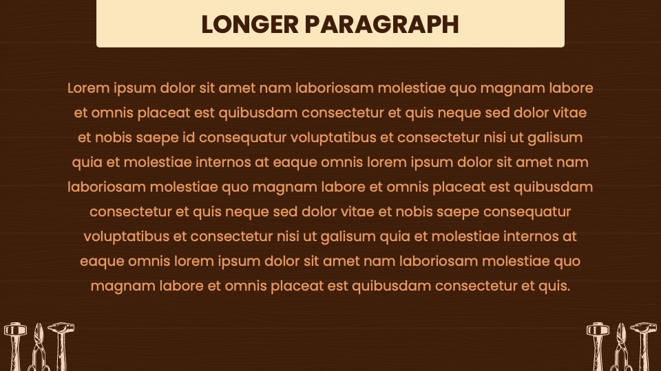 Free Carpentry Theme for Google Slides and PowerPoint