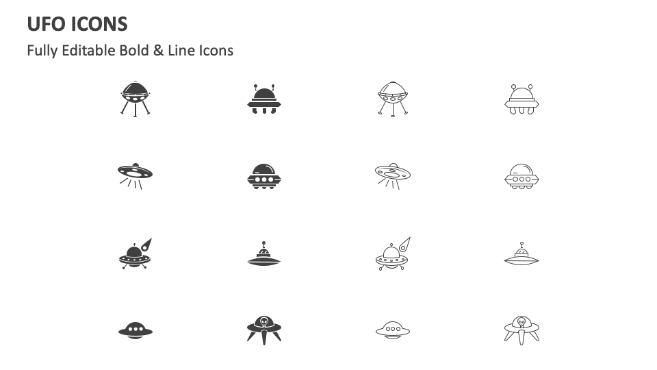 UFO Icons for Google Slides and PowerPoint