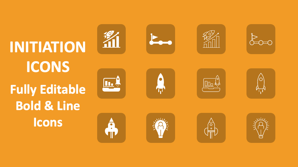 Initiation Icons for Google Slides and PowerPoint
