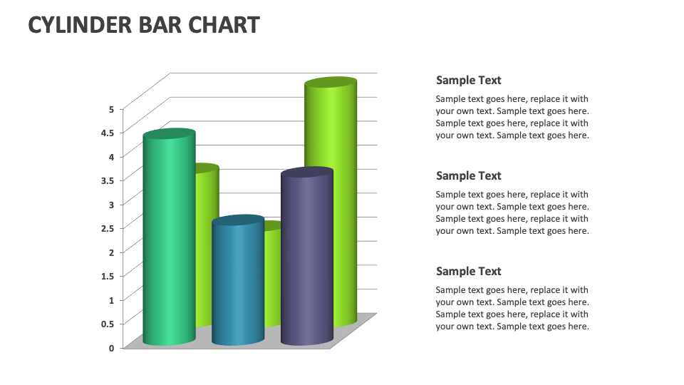 Cylinder Bar Chart for PowerPoint and Google Slides - PPT Slides