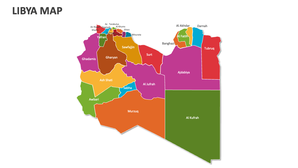 Libya map for Google Slides and PowerPoint - PPT Slides