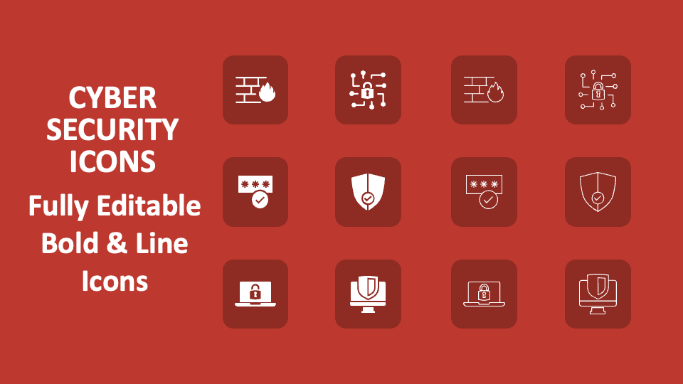 Cyber Security Icons for Google Slides and PowerPoint