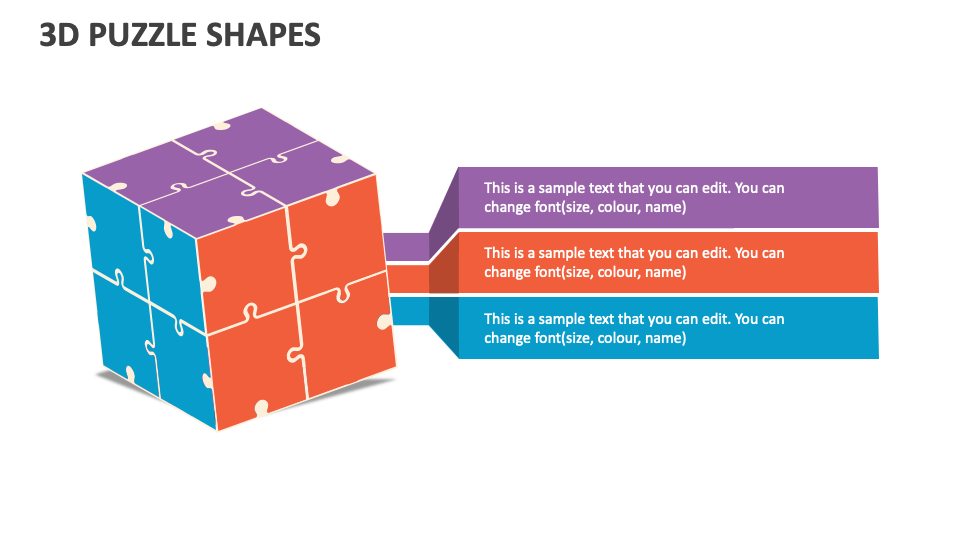 3D Puzzle Shapes PowerPoint and Google Slides Template - PPT Slides