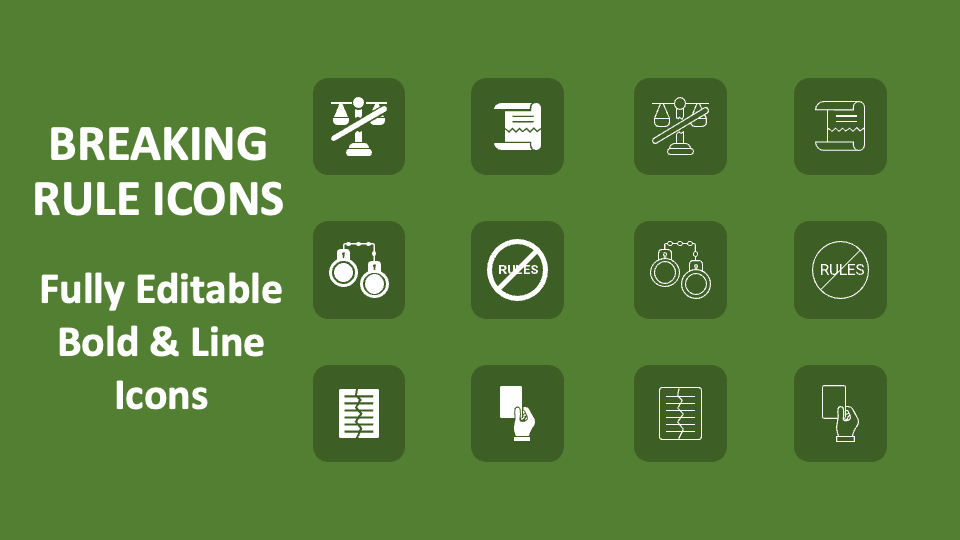 Breaking Rule Icons for Google Slides and PowerPoint