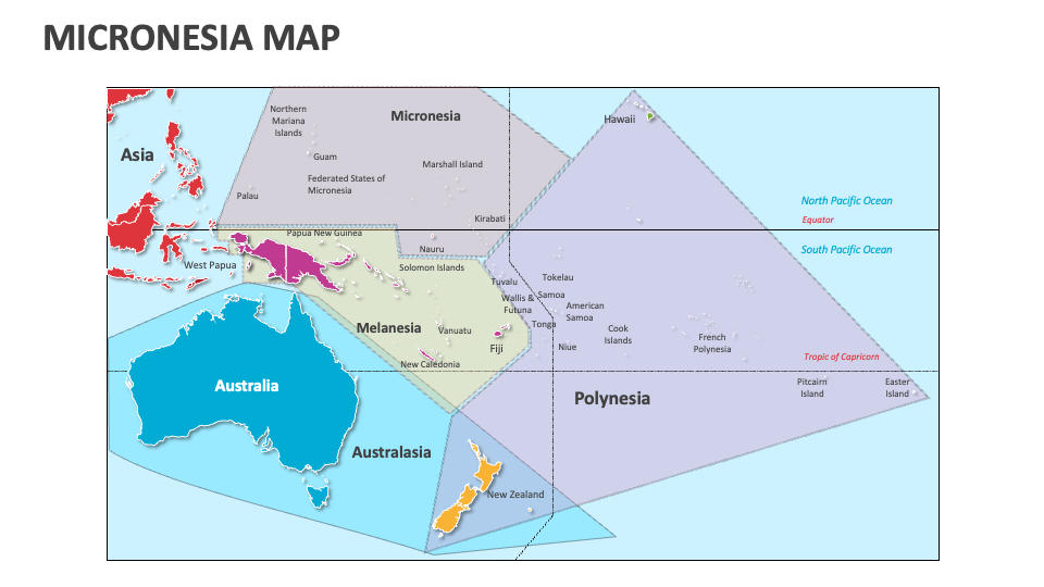 Micronesia Map for Google Slides and PowerPoint - PPT Slides