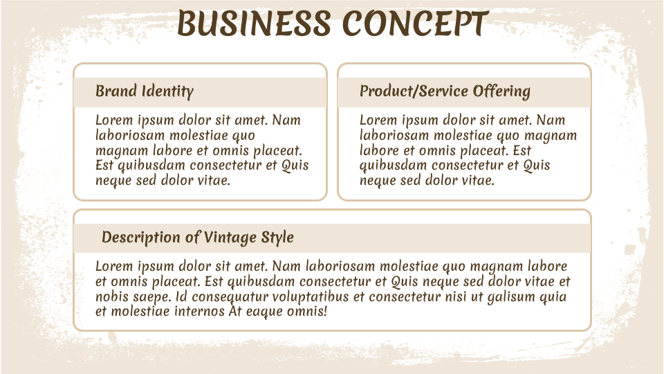 Vintage Style Business Plan PowerPoint and Google Slides Template - PPT ...