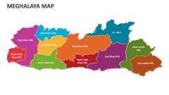 Meghalaya Map for Google Slides and PowerPoint - PPT Slides