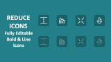 Reduce Icons for Google Slides and PowerPoint