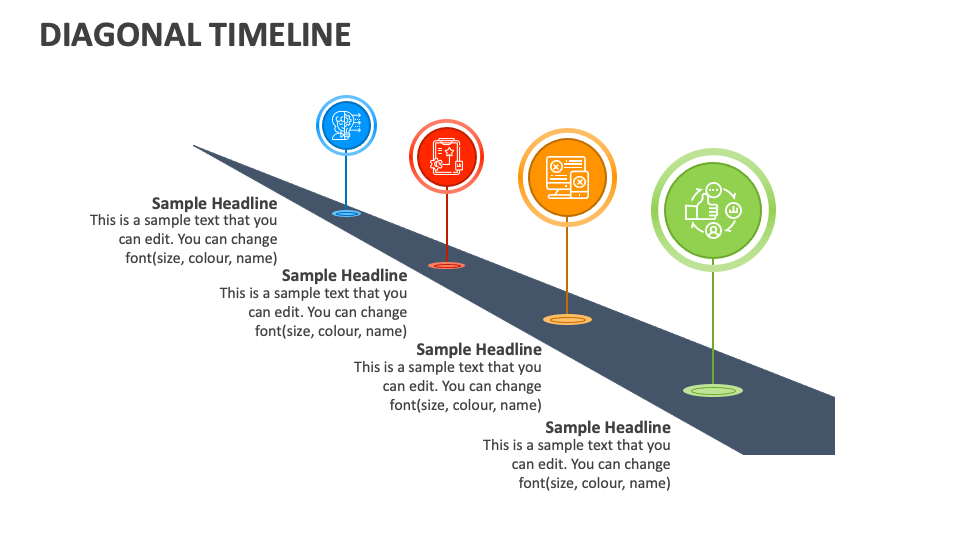 Diagonal Timeline PowerPoint and Google Slides Template - PPT Slides