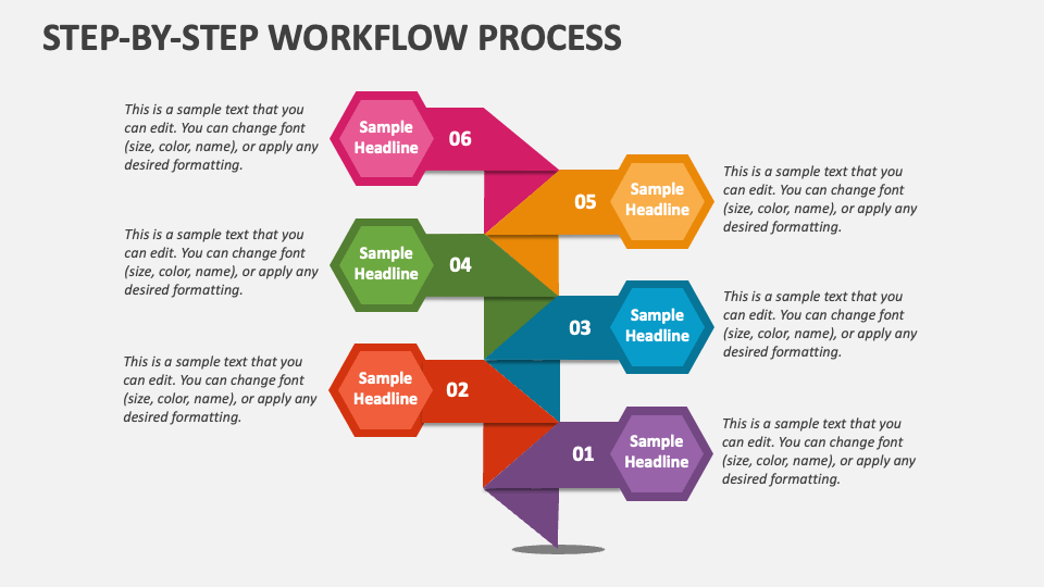 Step-by-Step Workflow Process PowerPoint and Google Slides Template - PPT Slides