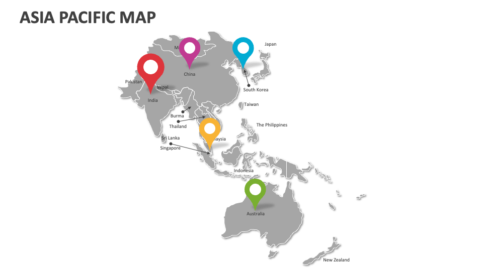 Editable Asia Pacific Maps In Ppt