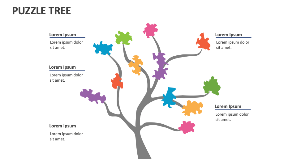Puzzle Tree Template for PowerPoint and Google Slides - PPT Slides