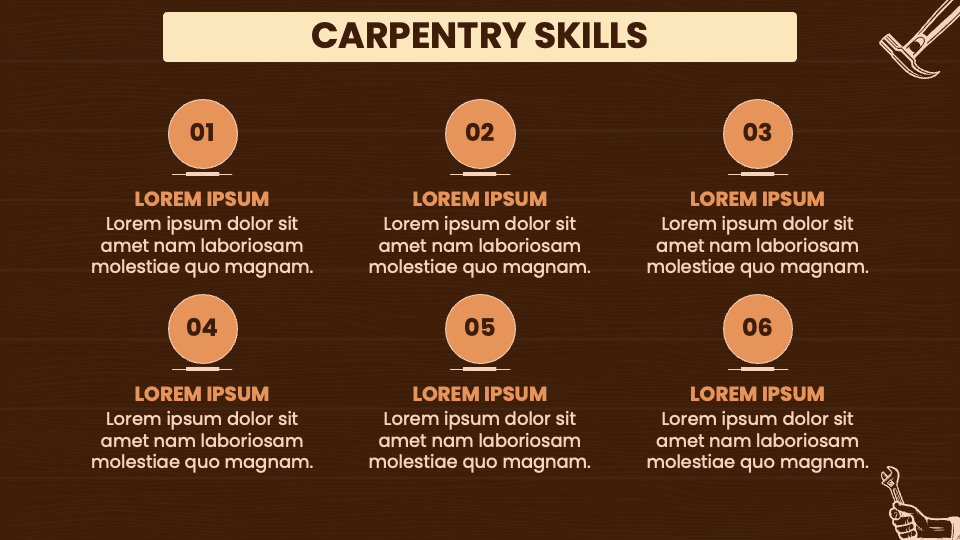 Free Carpentry Theme for Google Slides and PowerPoint