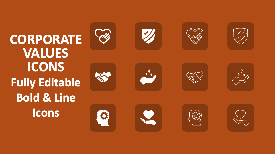 Corporate Values Icons for Google Slides and PowerPoint